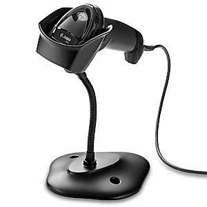Zebra DS2208, USB-kit, SR, Black, DS2208-SR7U2100SGW (Kit with Scanner, USB Cable and Stand) (Renewed)