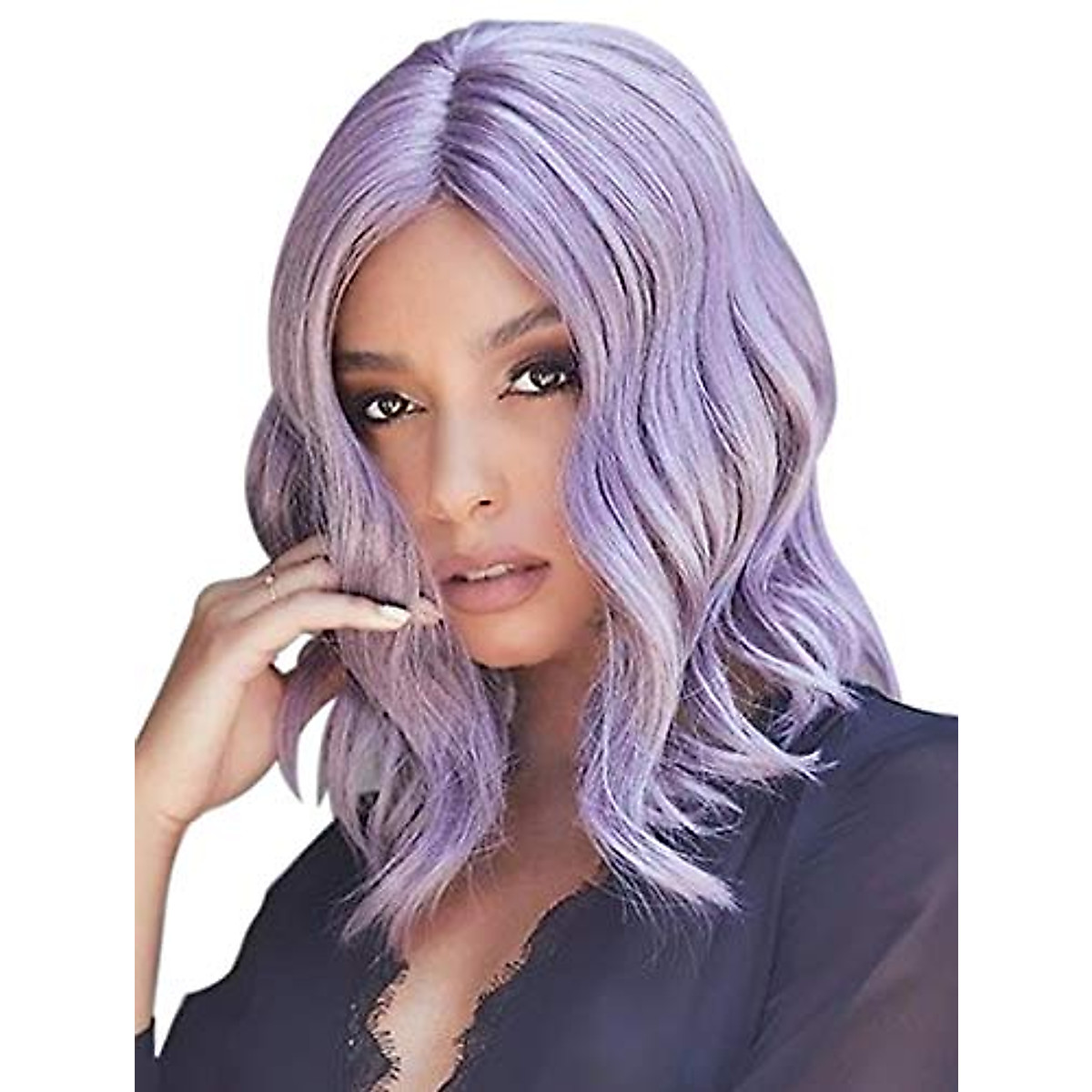 Bundle - 4 Items: Velvet Wavez Wig by Rene Paris, Christy's Wigs Q & A Booklet, BeautiMark Synthetic Shampoo & Wide Tooth Comb - Color: Polar Sky