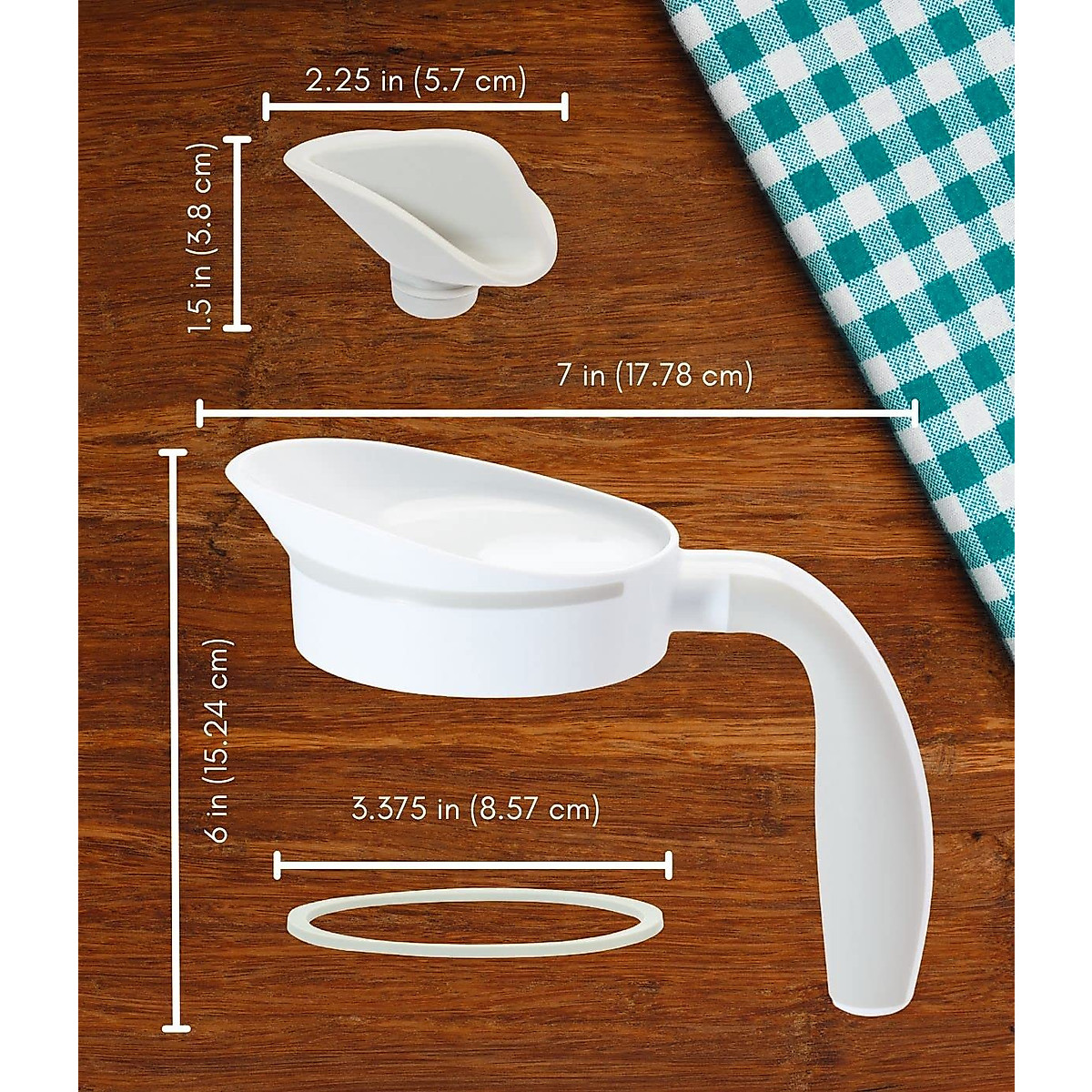 Ergo Spout WIDE mason jar pitcher, mason jar pour spout lid, (WIDE MOUTH) (1, Classic White)