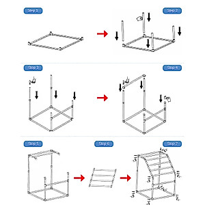 Heavy Duty Outdoor Towel Rack, Hutigertech 7 Tier Freestanding Poolside Pipe Towel Rack with Installation Hammer for Beaches,Swimming Pools,Bathroom