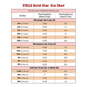 Stelle Ballet Shoes for Girls Toddler Dance Slippers PU Leather Boys Ballerina Shoes for Toddler/Little Kid/Big Kid/Women(Black,4ML)