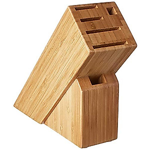 Kai PRO 6-Slot Slimline Knife Block, Made from Durable, Sustainable Bamboo, Easy to Clean Universal Knife Block, Knife Holder for Kitchen Counter