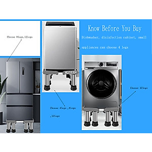 Refrigerator Base Moisture Proof Dishwasher holder stand with Adjustable 4 legs Height 9.8" Air Conditioner Base ice maker High Rack furniture Stainless Steel Base