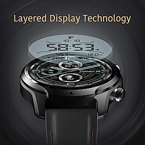 Ticwatch Pro 3 GPS Smart Watch Men's Wear OS Watch Qualcomm Snapdragon Wear 4100 Platform Health Fitness Monitoring 3-45 Days Battery Life Built-in GPS NFC Heart Rate Sleep Tracking IP68 Waterproof