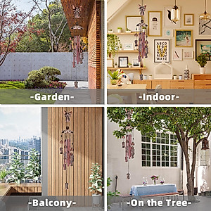 Grednfhat Elephant Wind Chimes for Outside Elephant Gift, Unique Windchimes Garden Decoration Outdoor Clearance Copper Wind Chime Christmas Birthday Gifts for Women Mom Grandma (Elephant)