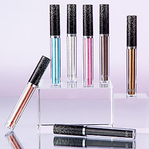 DekRion Glitter Eyeshadows, Liquid Eyeshadows, Long-lasting Liquid Glitter Eyeshadows, Shimmer-Eyeshadows, Metals-Gloss-Sparkling Silver, Gold High-pigmented Colorful Glitter Eye Shadows(01#Silver)