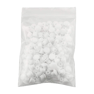 Tegg Screw Caps Cover 100PCS 5mm(3/16Inch) Flush Type White Plastic Panel Hole Plugs Button Tops for Cabinet Cupboard Shelf Furniture