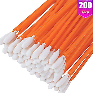 Wellgler's 6.42'' Gun Cleaning Swabs, Long swabs,Microfiber Foam swabs(200pcs)