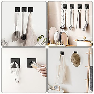 VIS'V 2 Pcs Suction Cup Hooks and 4 Pcs Adhesive Hooks