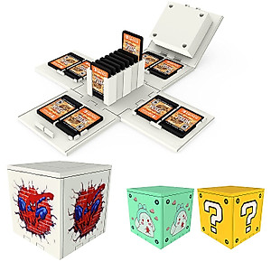 UFOPETIE Game Storage Box Cube for Switch Game Cards Spider-Man Games Cube up to 16 Games,Foldable Nintendo Switch Game Card Case Cube for Nintendo Switch Game Storage Box
