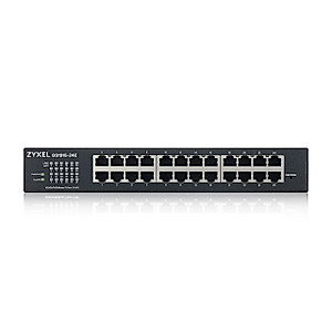 ZYXEL 24 Port Switch Gigabit Ethernet Smart (GS1915-24E) - Managed, Optional Nebula Cloud, Desktop or Wall Mount, Limited Lifetime Protection