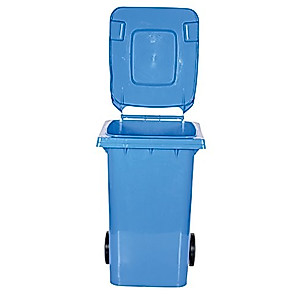 TH-95-BLU Trash Can, Polyethylene, 28-1/4" Width, 44-1/2" Height, 34" Depth, 95 gallon Capacity, Blue