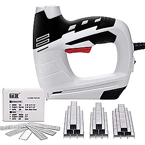 KeLDE Electric Staple/Nail Gun Kit, Braid Nailer, 120V Corded Power Stapler Set, Includes 900pcs T50 Staples and 300pcs 15mm Nails