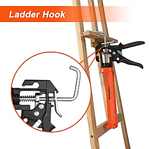 ValueMax Caulk Gun, 9 Inch Silicone Sealant Caulk Gun for Caulking/Filling/Sealing, Trigger Comfort Grip and Iron Smooth Rod, Ideal for Tiles, Window Joints, 8:1 Thrust Ratio