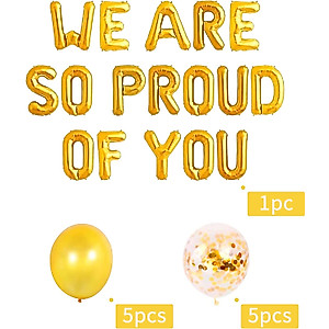 JeVenis We Are So Proud of You Balloon Graduation Banner Congratulations Banner Graduation Party Decorations Graduation Commencement Decoration