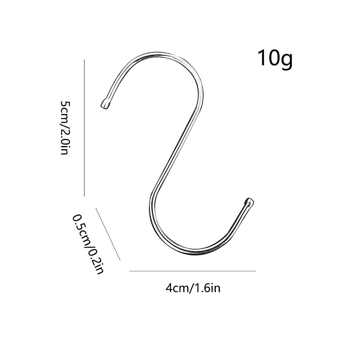 Hanging S Hooks, S Hook For Clothesline, Portable Hook For Clothes, S Hooks For Hanging Plants, Stainless Steel S Hooks, Non Slip S Hooks, Hangable Hooks For Hanging Plants, Clothes, Kitchen Utensil,