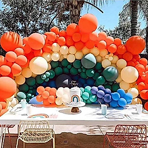 IN-JOOYAA 24 Inch Latex Round Balloons 5 Pack Orange Thick Big Balloons for Party Decorations