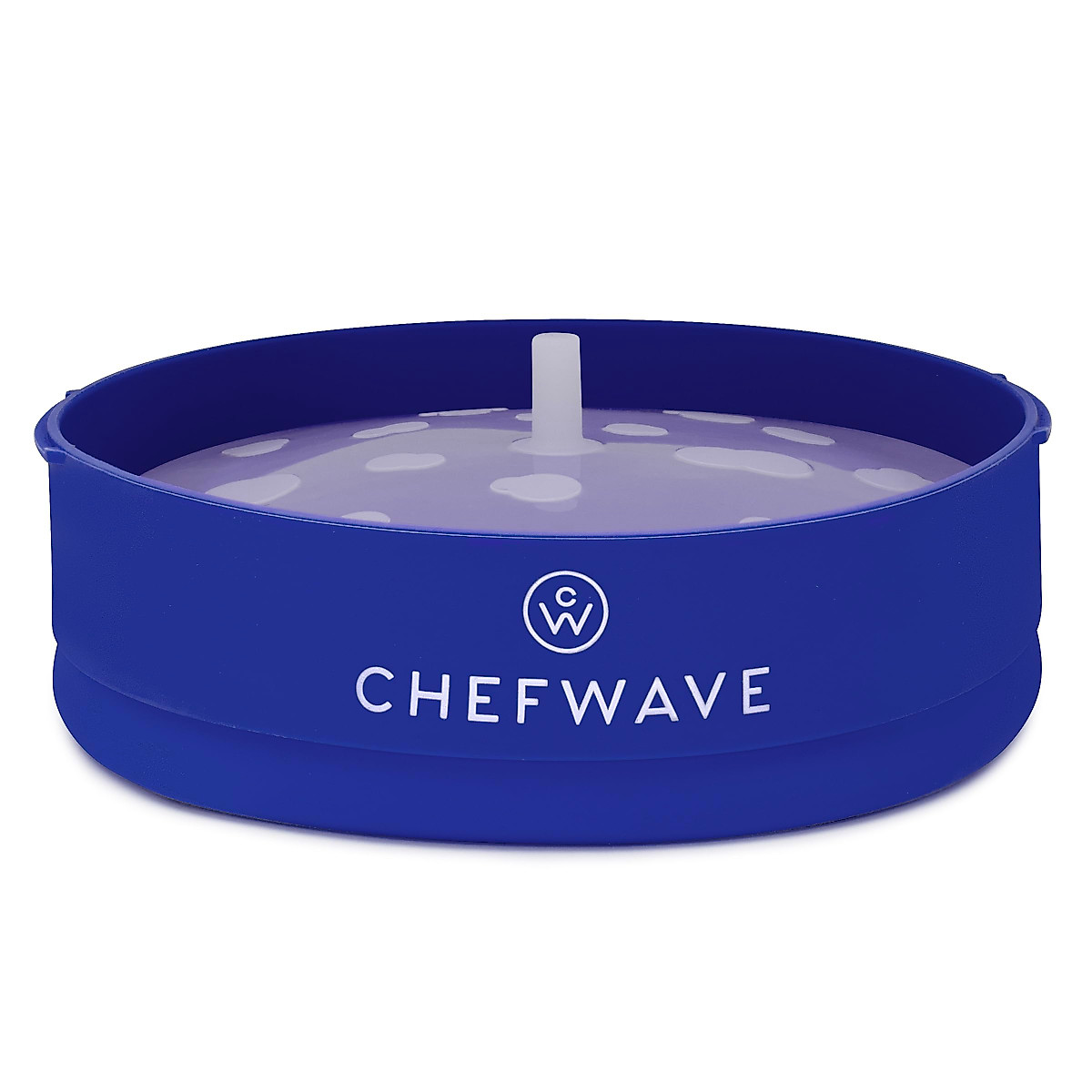 Chefwave Silicone Popcorn Popper (Dark Blue) - Reusable, Collapsible Microwave Popcorn Bowl - Dishwasher Safe