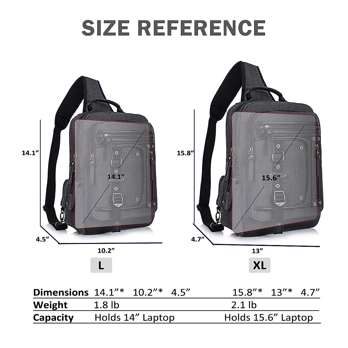 Schkleier Messenger Bag for Men Canvas Sling Bag Crossbody Backpack Laptop Shoulder Bag Hiking Daypacks Casual Tactical