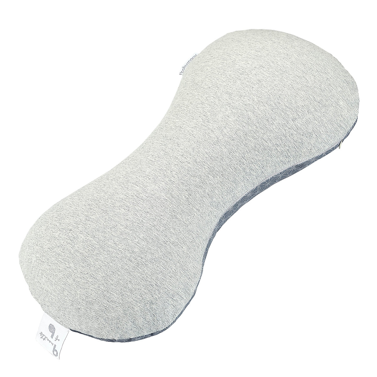 Babymoov Mom & Baby Pillow | Ultra Soft Cushion for Sleeping, Reading, Leg Support, Pregnancy, Nursing & Breastfeeding Gray 22x12x6.5 Inch (Pack of 1)