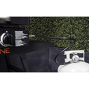 Blackstone Propane Adapter Hose & Regulator for 20 lb Tank, Gas Grill & Griddle - Weather Resistant & Corrosion Resistant - Extends Up To 3 Feet - 5471, Black