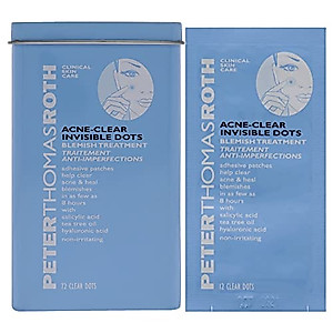 Peter Thomas Roth | Acne-Clear Invisible Dots | Blemish Treatment, Salicylic Acid Pimple Patches, Helps Reduce the Look of Blemishes in 8 Hours, Two Patch Sizes