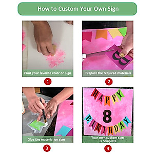 4 Pack Blank Yard Signs with Metal Stakes,17x12 Inches Corrugated Plastic lawn Yard Signs for Garage,Yard Sale,Outdoor