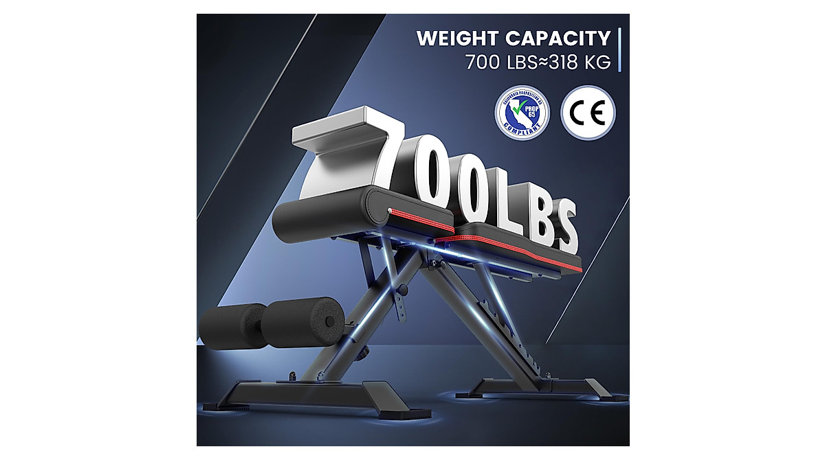 PASYOU 700lbs Adjustable Weight Bench for Home Gym
