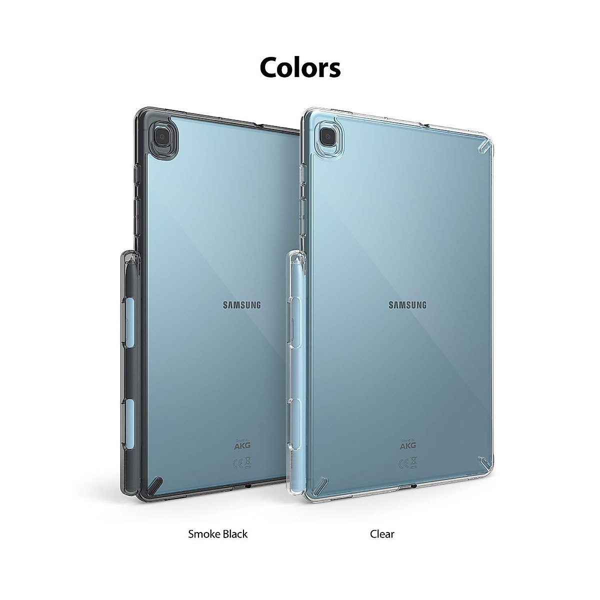 Ringke Fusion Case [Built-in Pen Holder] Compatible with Samsung Galaxy Tab S6 Lite Case 10.4 Inch 2024/2022 / 2020, Transparent Hard Back Shockproof Cover - Clear