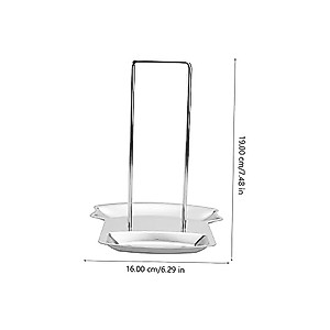 Alipis 1pc Stainless Steel Pot Lid Rack Sink Drying Rack Counter Hand Towel Holder Stand Pan Pot Drying Rack Stainless Steel Scoop Stainless Steel Ladle Stainless Steel Sink Spoon Holder