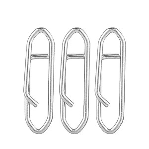 Demeras 100PCS Fishing Safety Snaps Stainless Steel Fishing Interlock Snaps Line Terminal Tackle Accessory for Outdoor Fishing(S)