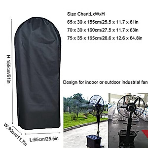 WINCOVER Misting Fan Cover 420D Industrial Fan Dust Cover Waterproof Cooling Fan Cover Stand Fans Protection for Outdoor Pedestal Misting Fan