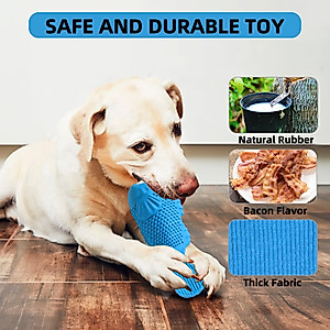 WinTour Dog Chew Toys for Aggressive Chewers, Squeaky Dog Toys, Almost Indestructible Dog Toys for Aggressive Chewers, Durable Tough Dog Toys for Medium Large Breed Dogs with Bacon Flavor