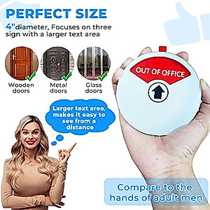 Office Door Signs, Out of Office Sign, Welcome Please Knock Sign, Do Not Disturb Sign, Office Privacy Sign That Lets Others Know Whether You're Available Or Not (4inch,Silver)