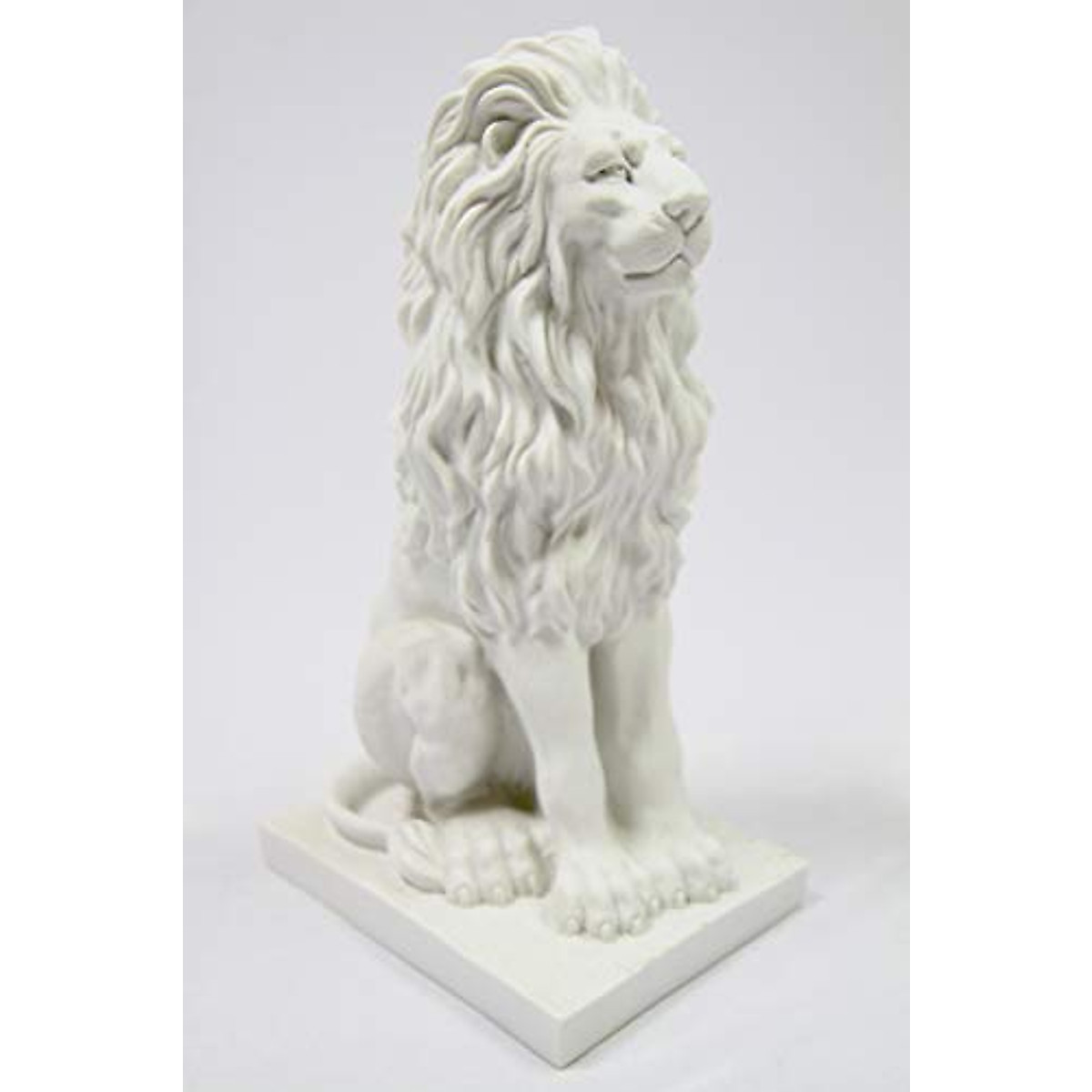 15" Sitting Down Aggressive Lion Statue Figurine Figure Vittoria Collection Made in Italy Indoor Outdoor Garden