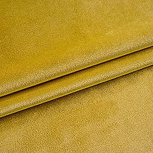 DriftAway Boho Velvet Handmade Tassel Curtain Room Darkening Thermal Insulated Window Curtain Rod Pocket 2 Panels 50 Inch by 84 Inch Gold Yellow