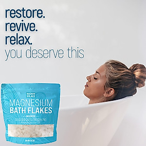 Magnesium Flakes for Bath - Magnesium Chloride Flakes - Dead Sea Salts for Soaking, 10 LBS