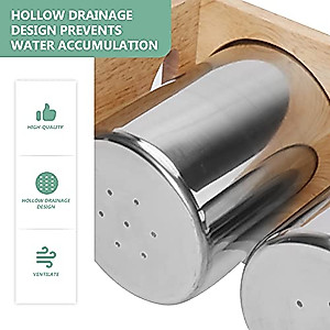 Cabilock 1pc Cutlery Practical Chopsticks Countertop Spoon Wood Dining Barrel Restaurant with Chopstick Steel Utensil Crock Holder Kitchen Stainless Drain Organizer Container Basket Drying