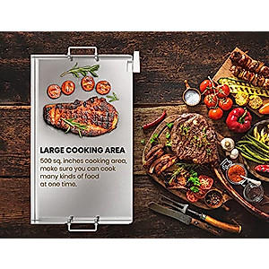 Stanbroil Stainless Steel Flat Top Gas Grill Griddle for Blackstone 2 Burner Propane Fueled Grill Front Grease Management System - 28 Inches