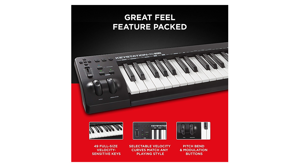 M-Audio Keystation 49 MK3 MIDI Keyboard Controller - Full-Size Keys