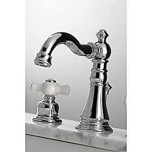 Fauceture FSC1971PX American Classic Widespread Bathroom Faucet with Pop-Up Drain, Polished Chrome