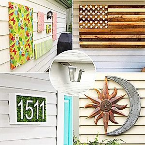 XDCHLK 10pcs Stainless Steel Wall Seam Hook No Trace Free Punch Vinyl Board Creative Kitchen Home Bedroom Wall Hook