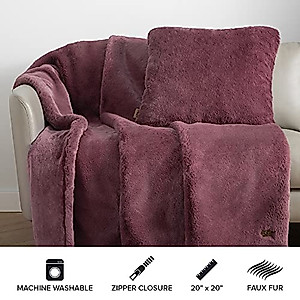 UGG Euphoria Decorative Pillow Throw, Dusty Rose