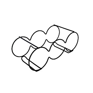 Steel Wine Holder Table Top Countertop Stackable Free Standing Vertical Holder Organizer Modern 5 Bottle (Black Matte)