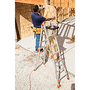 Little Giant Ladder Systems, Work Platform, Ladder Accessory, Aluminum, 375 lbs weight rating, (10104)