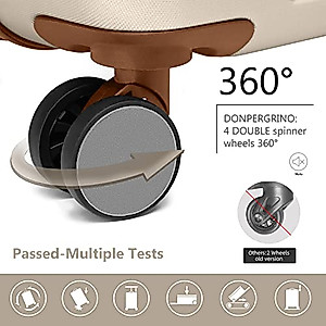 LARVENDER Luggage 5 Piece Sets, Expandable Luggage Sets Clearance, Suitcases with Spinner Wheels, Hard Shell Luggage Carry on Suitcase Set with TSA Lock White