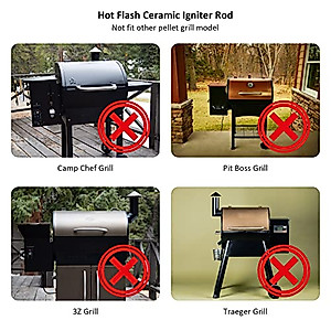 Ceramic Igniter Rod Fit for Rec Tec Wood Pellet Grill and Smoker, Recteq Ceramic Igniter Replacement