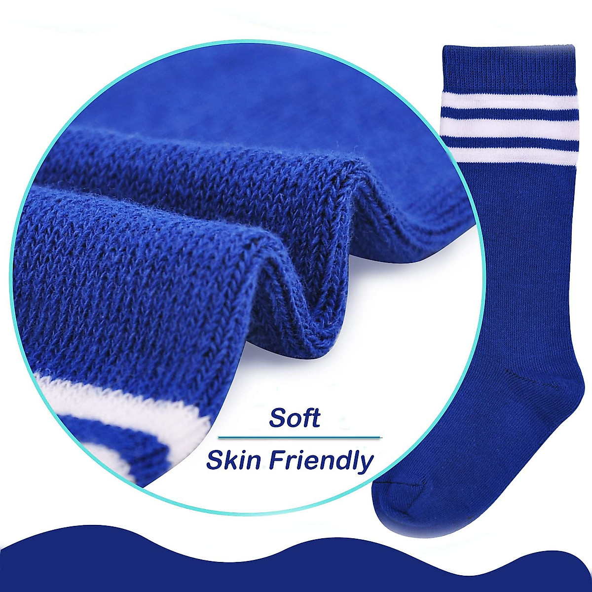 American Trends Kids Soccer Socks Knee High Socks for Toddler Boys Girls Youth School Uniform Stripes Cotton Sport Long Tube Sock Yellow Black