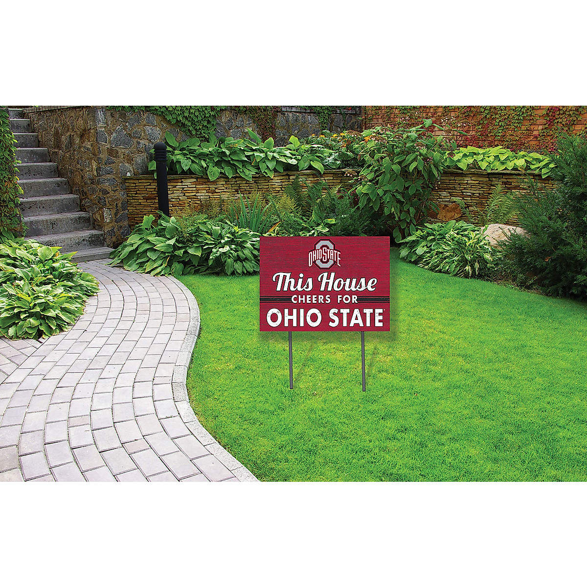KH Sports Fan 18x24 Lawn Sign Ohio State Buckeyes