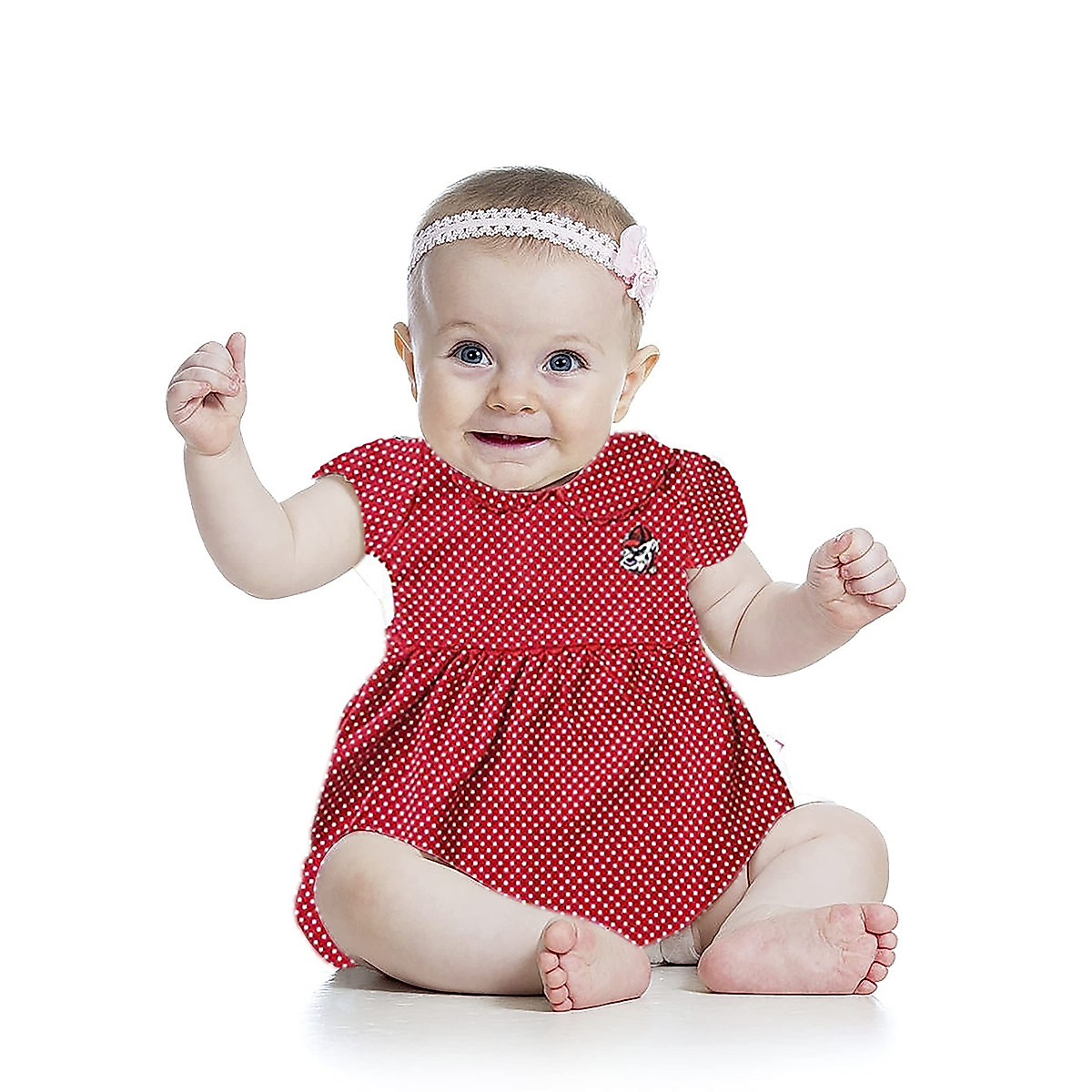 Two Feet Ahead Georgia Bulldogs Baby Girl Peter Pan Collar Style Dress for Infants Newborn Baby Girl (Georgia Bulldogs,6 Months)